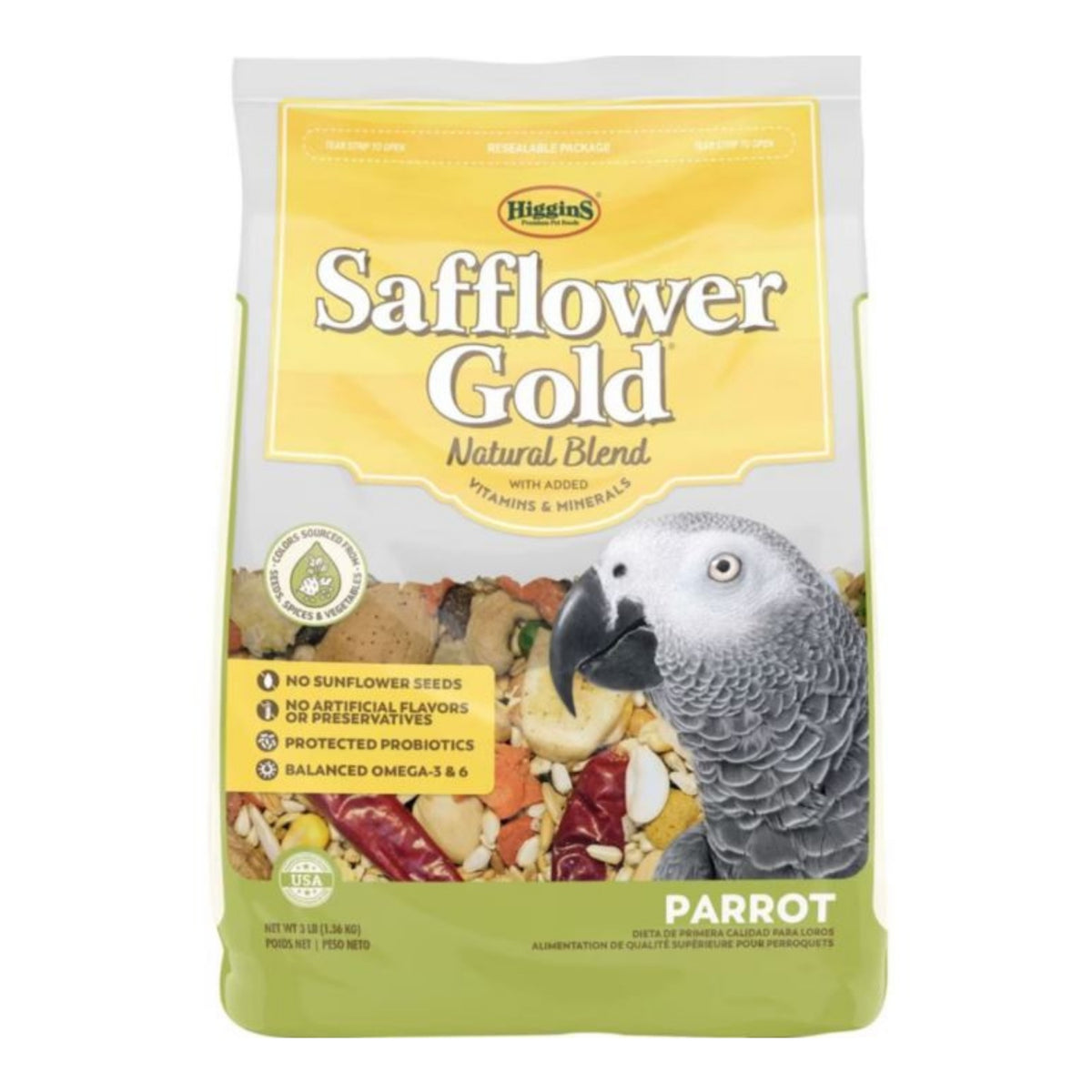 Safflower Gold Blend Conure & Cockatiel 3 Lb – Pet Supplies