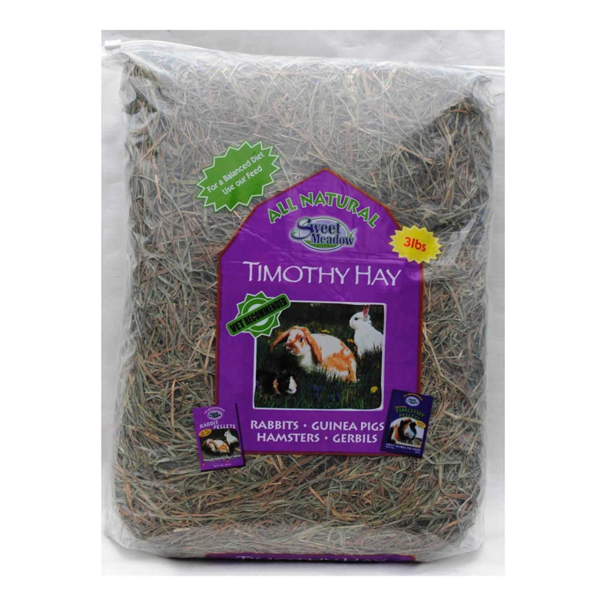 Sweet Meadow Farm 2nd Cut Timothy Hay for Small Animals 1ea/3 lb – Pet Supplies