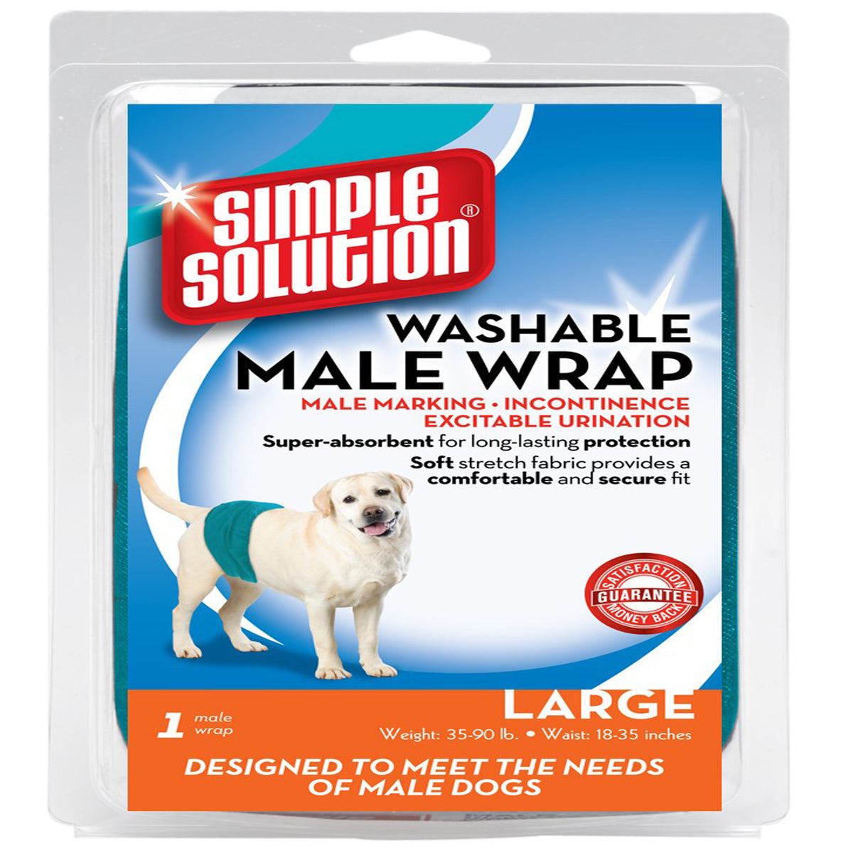 Bramton Simple Solution Washable Male Wrap Size Large 10279112427 – Pet DropShipper