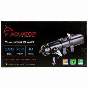Aquatop Eliminator Series In-Line UV Sterilizer Black 18 Watt – Pet Supplies