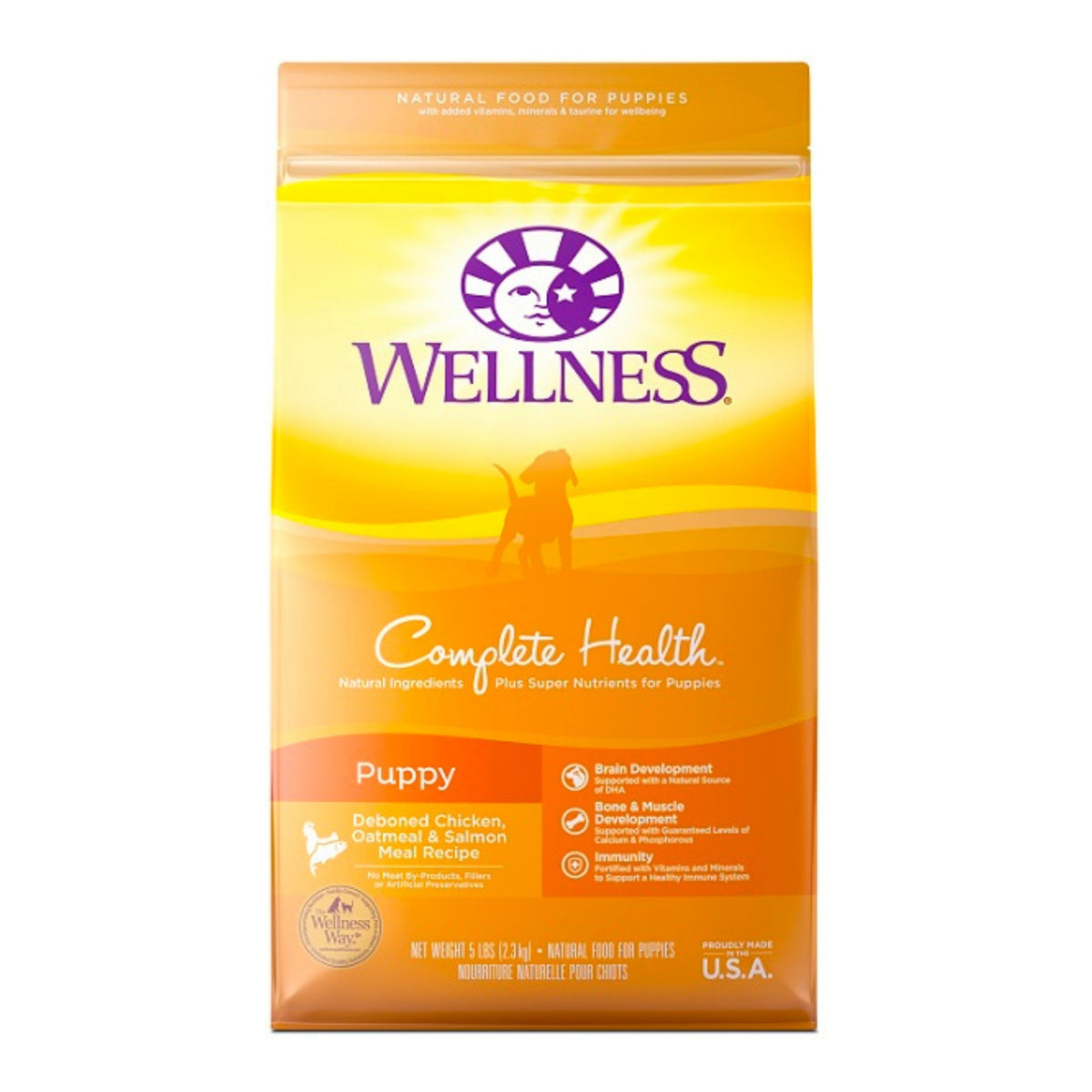 Wellness Puppy Chicken Oatmeal Salmon 5Lb Puppy Complete Health – Pet ...