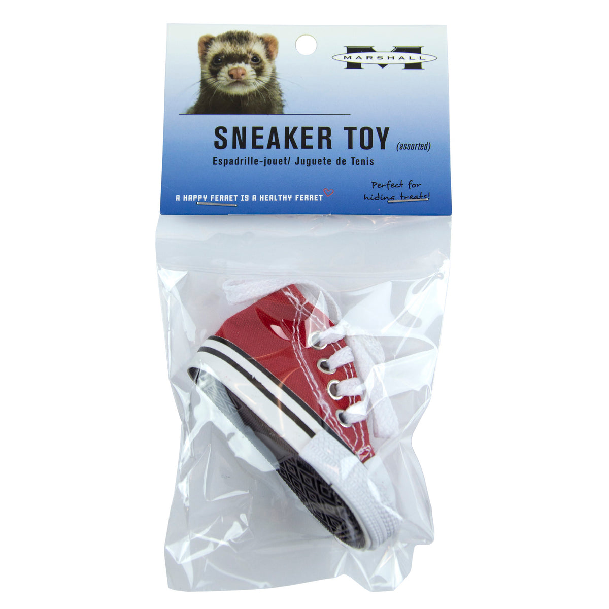 Marshall Pet Products Sneaker Ferret Toy Red 1ea – Pet Supplies