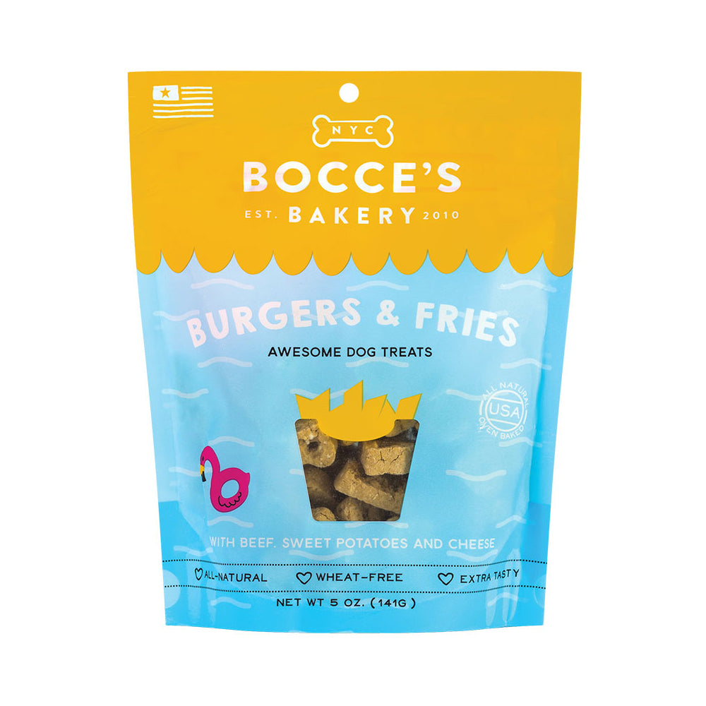 Bocce's Bakery Dog Biscuits Burgers And Fries 5oz. – PDS