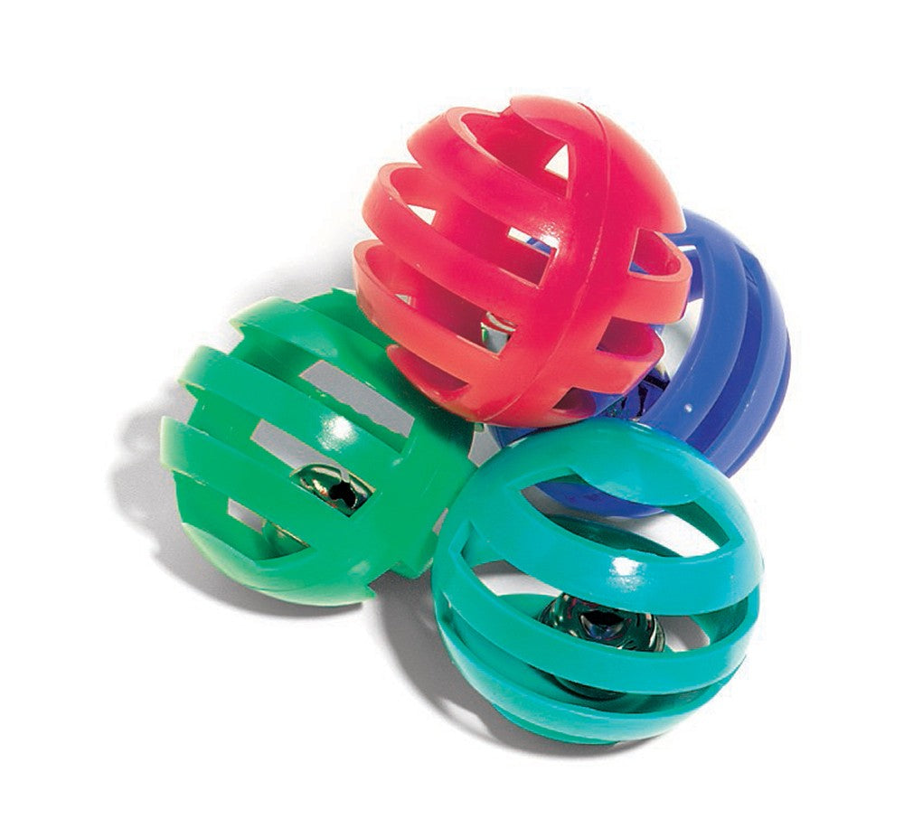 Spot Slotted Ball Cat Toy Multi-Color 4 Pack – Pet Supplies
