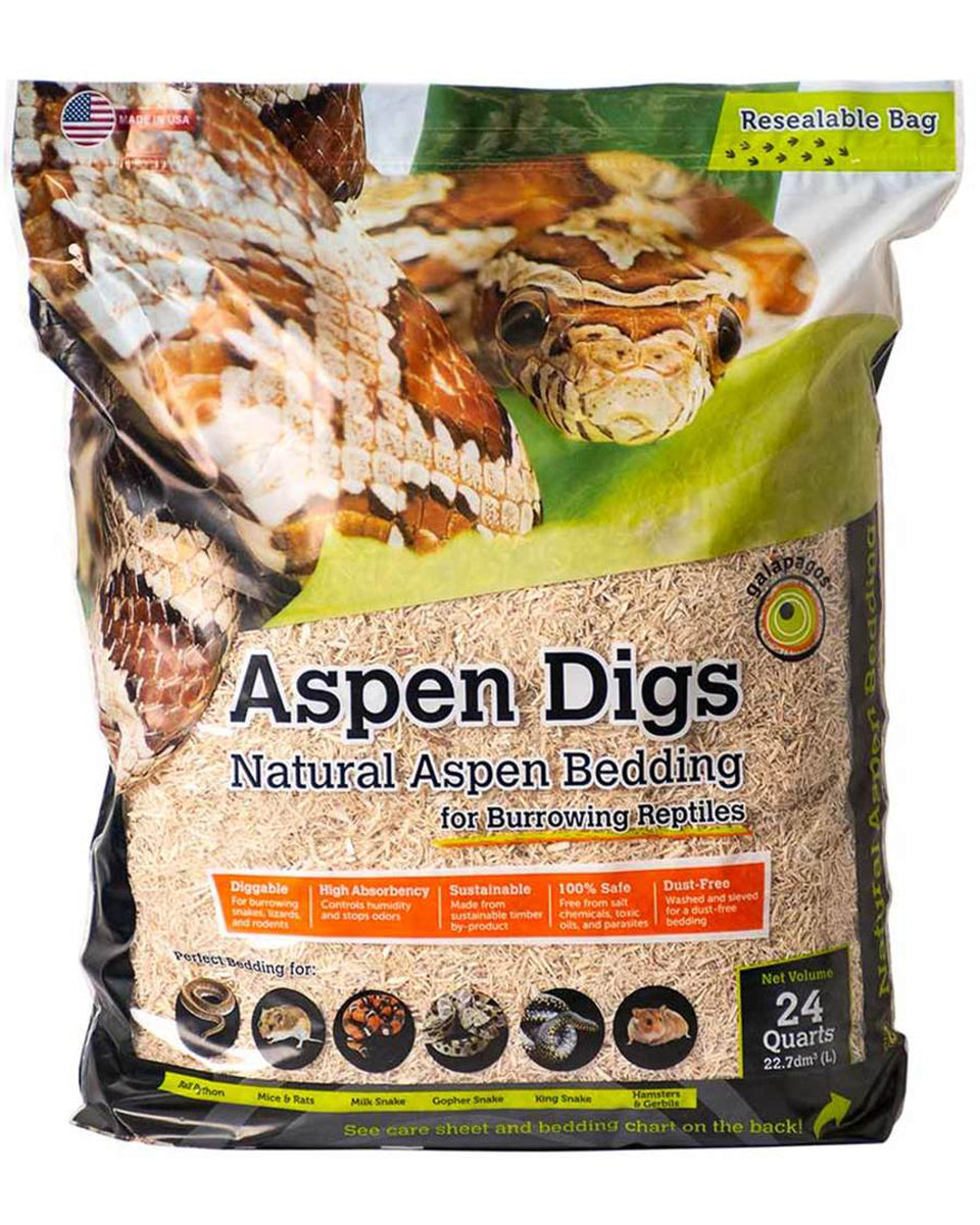 Galapagos Aspen Digs Natural Aspen Bedding Substrate 1ea/24 qt – Pet ...