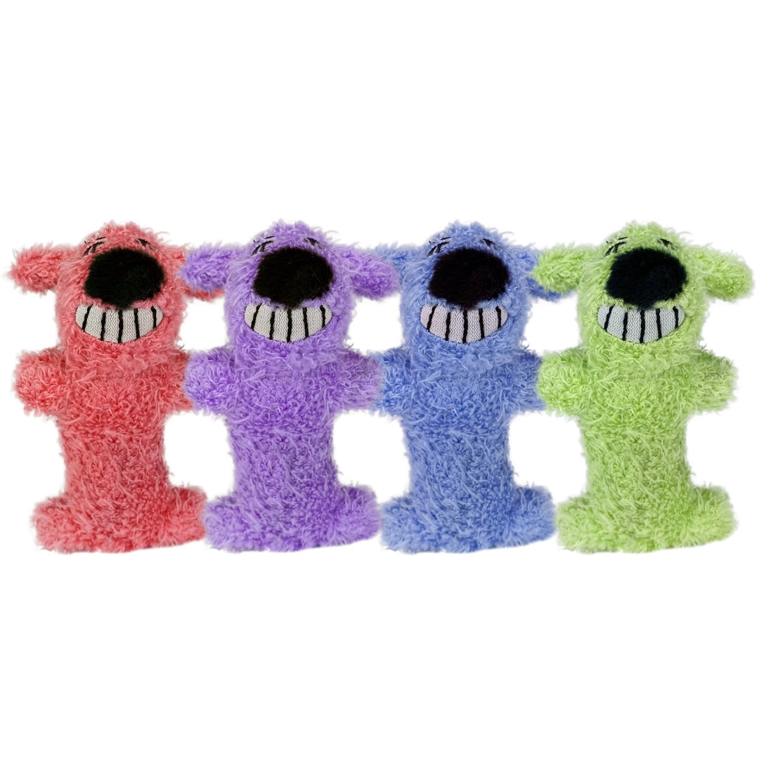 Multipet Loofa Dog FOR Cats, Cat Toy 3", Assorted Colors – Pet Supplies