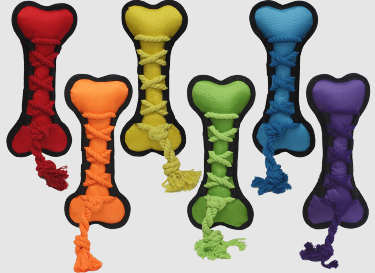 Multipet Cross Ropes Dog Toy Bone Assorted 1ea/11.5 in – Pet Supplies