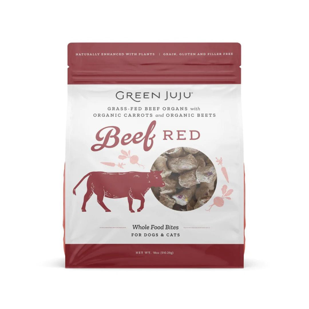 Green Juju Dog Freeze Dried Topper Beef Red 18oz. – PDS